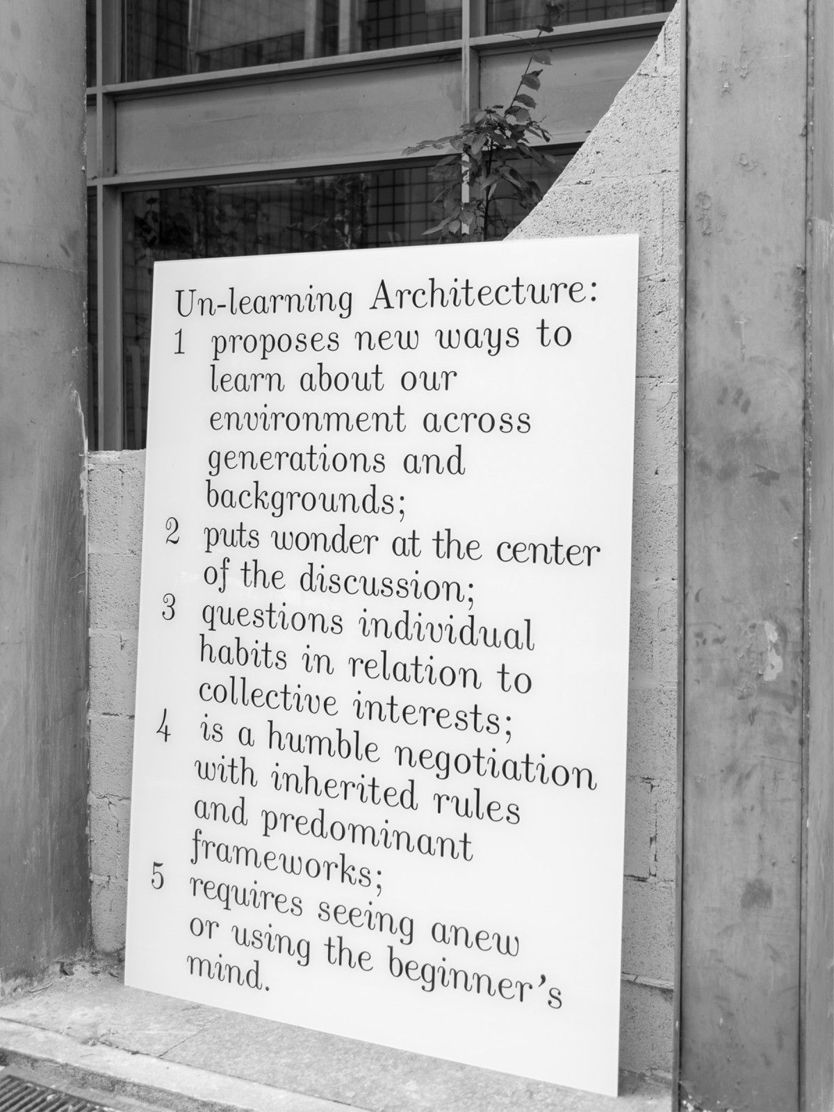 Unlearning Architecture, curating the Brussels Archiweek - 51N4E